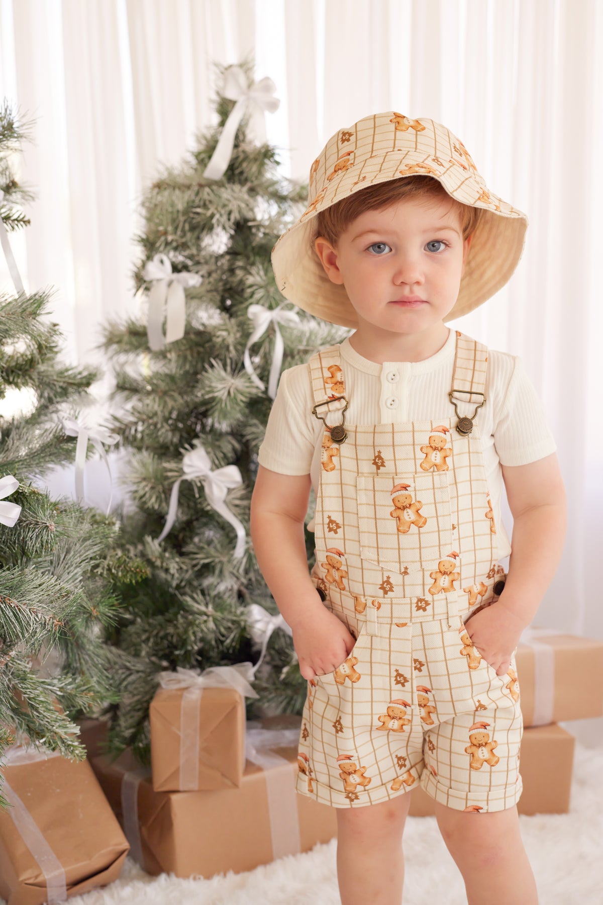 Reversible Summer Hat - Jolly Little Gingerbread – La Sienna Couture