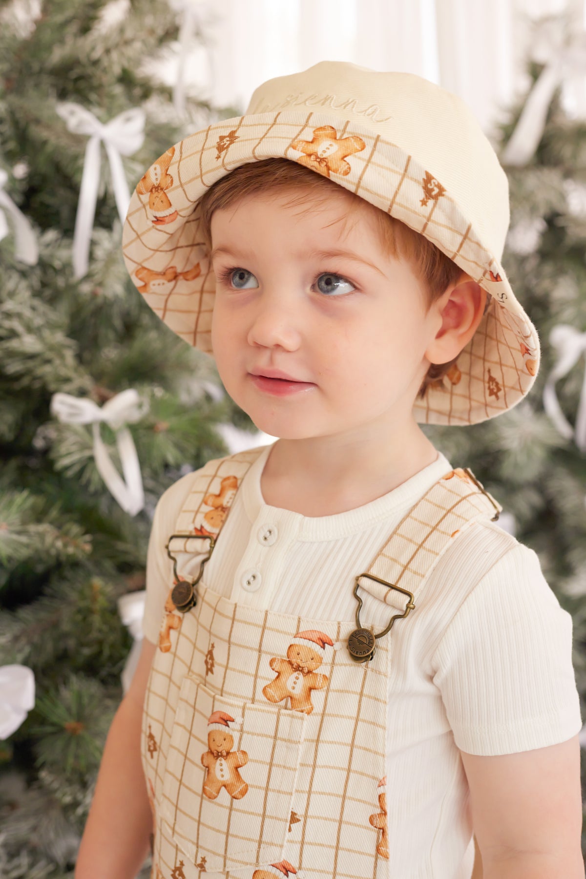 Reversible Summer Hat - Jolly Little Gingerbread – La Sienna Couture