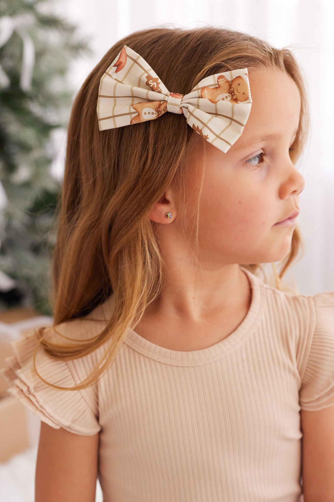Large Bow - Jolly Little Gingerbread – La Sienna Couture