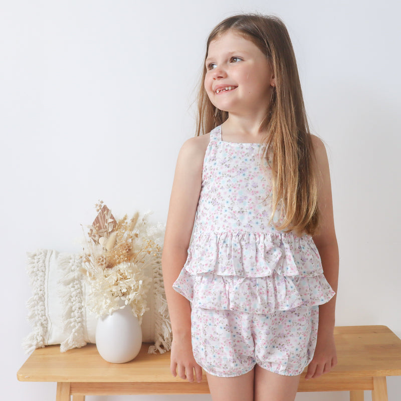 Muslin Ruffle Peplum Top - Auriella – La Sienna Couture