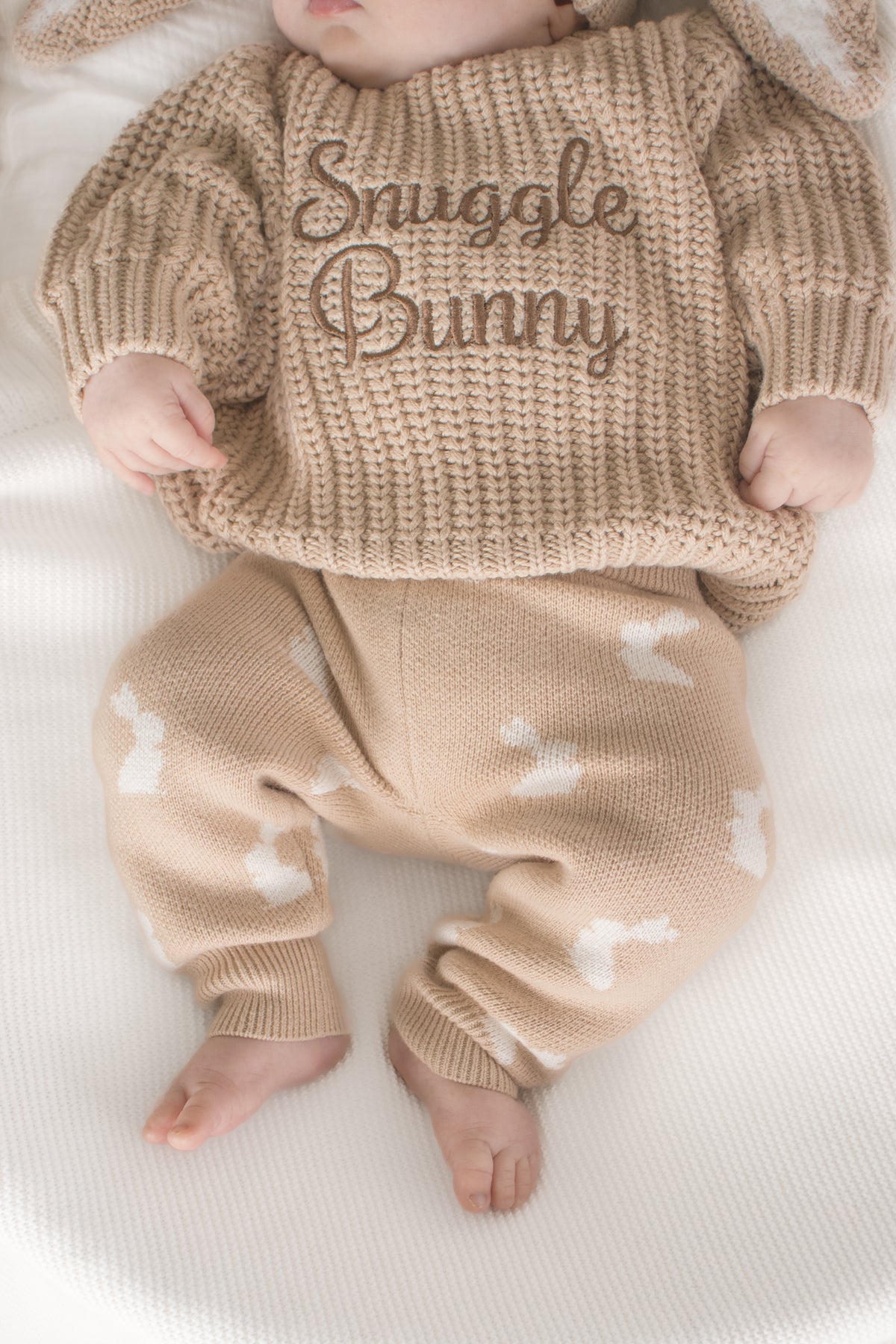 Knitted Pants - Little Bunny Oat – La Sienna Couture