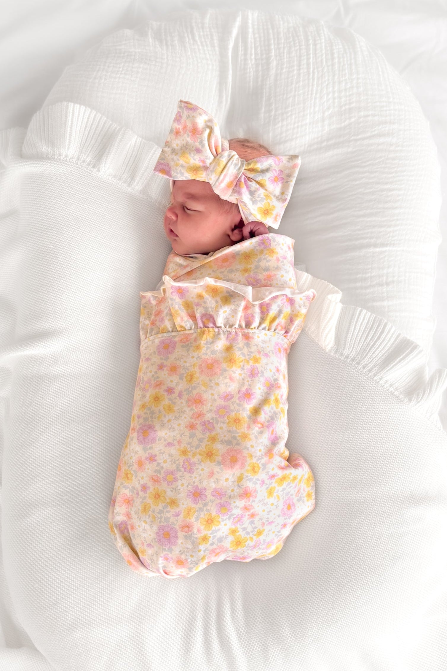 Floral Ruffle Baby Wrap - Remi (Coming Soon) – La Sienna Couture