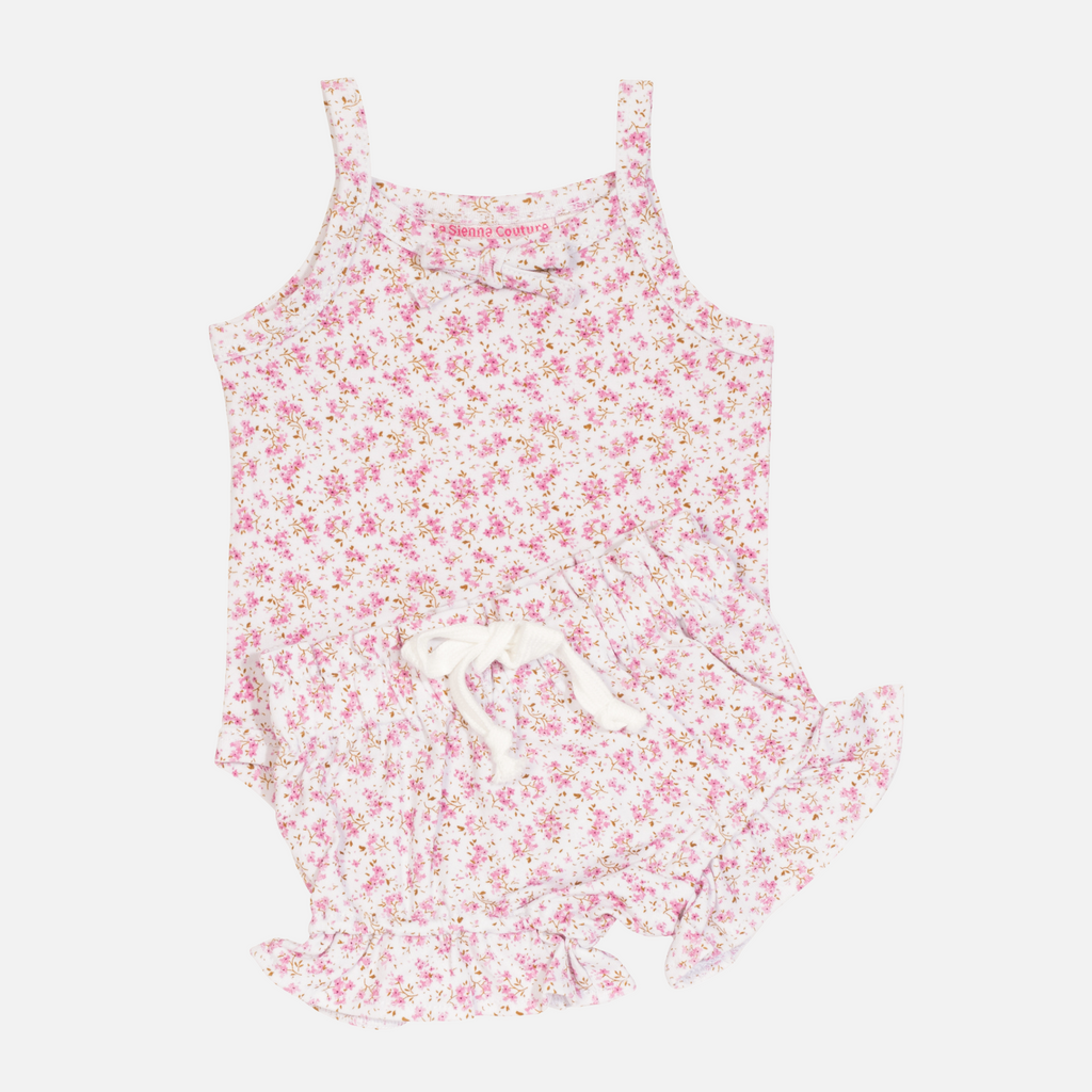 Floral Singlet & Shorties Set - Myla – La Sienna Couture