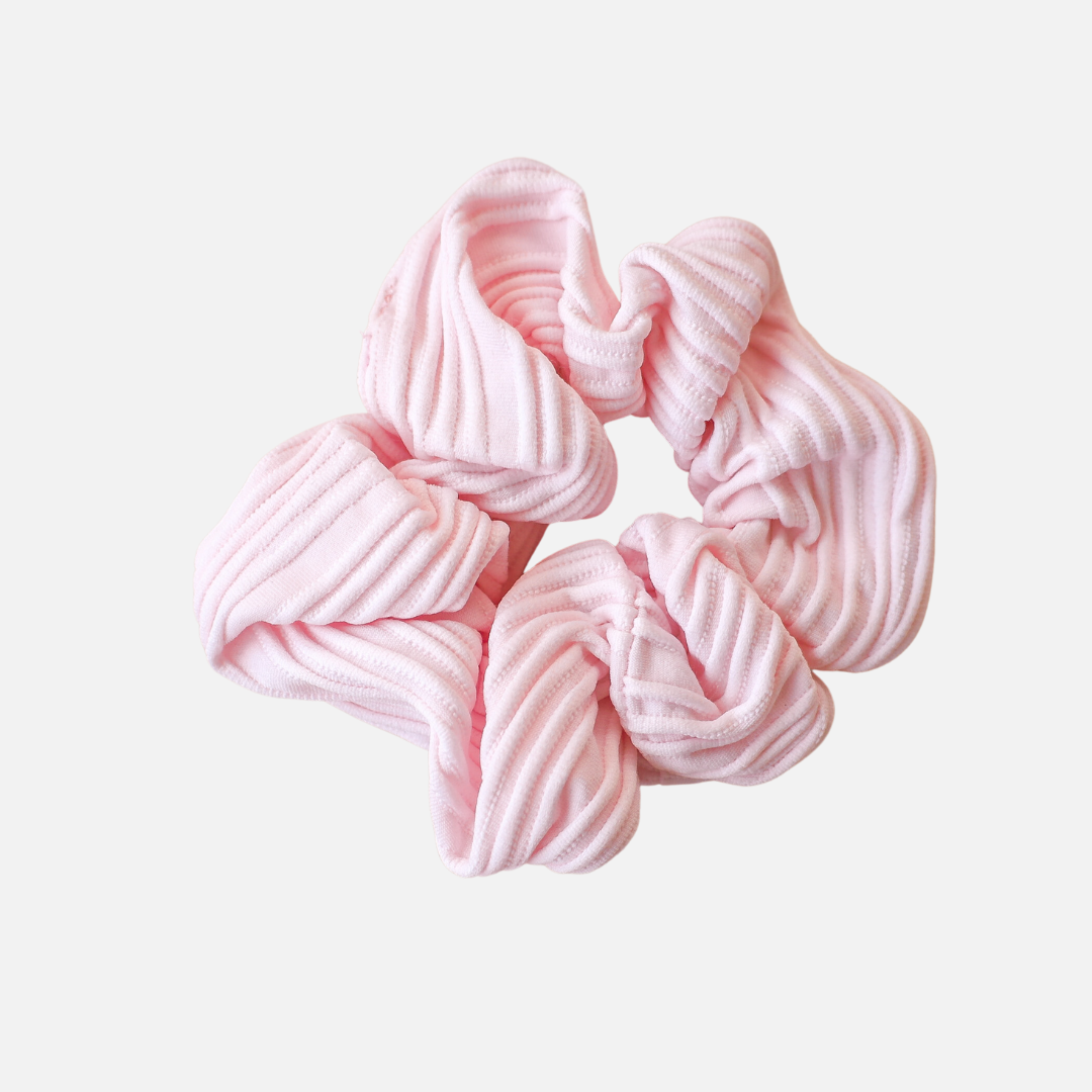 Ribbed Scrunchie - Baby Pink – La Sienna Couture